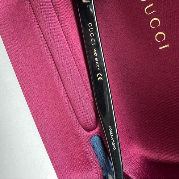 Gucci | Accessories | Gucci Sunglasses 57mm Blackgray With Gold Detail ...